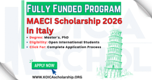 MAECI Scholarship 2026 in Italy: Fully Funded