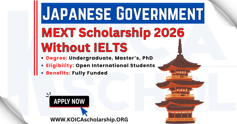 Japanese Government MEXT Scholarship 2026 Without IELTS: Fully Funded